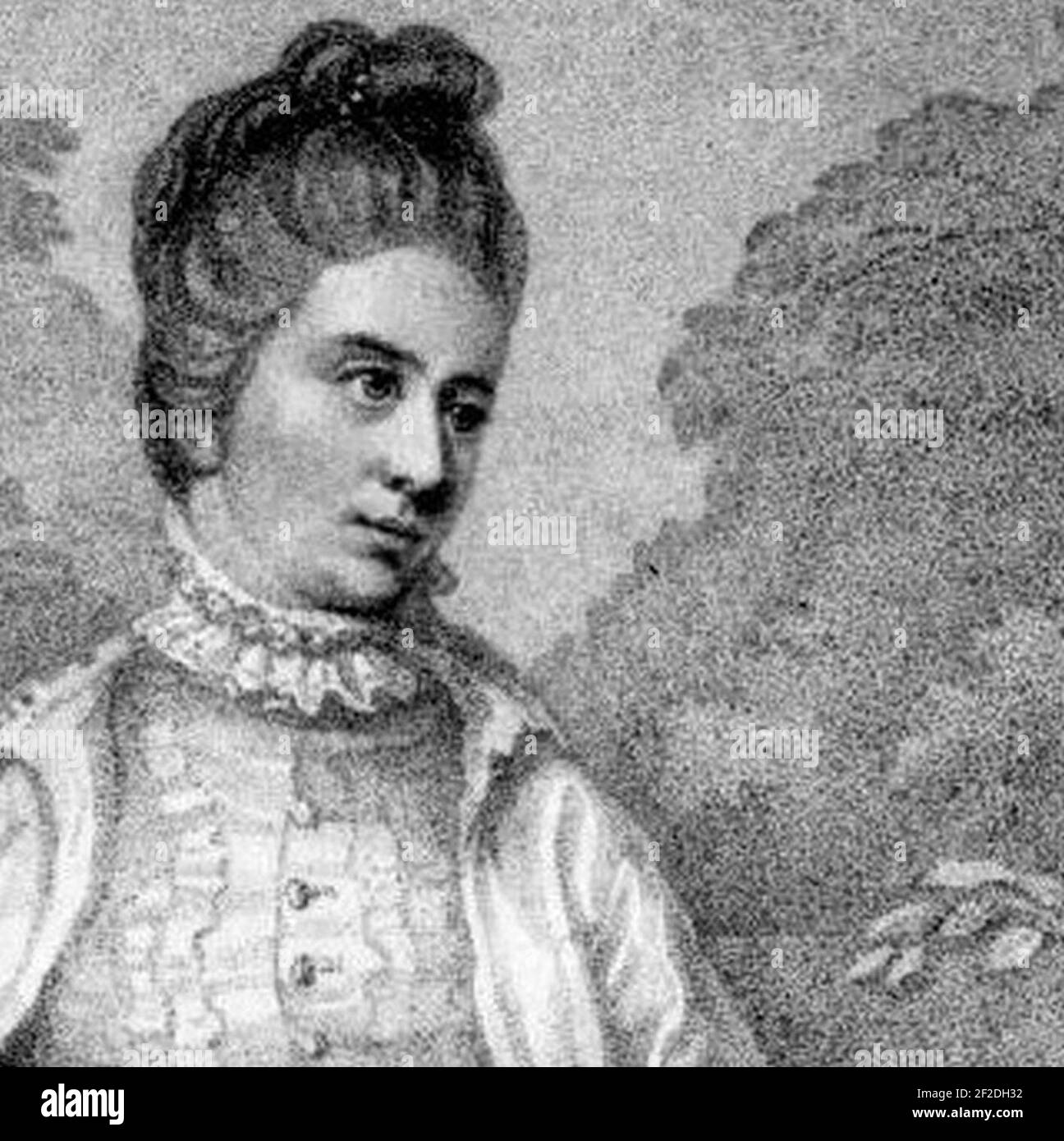 Portrait of Miss Ann Elliot died 1769 (cropped Stock Photo - Alamy