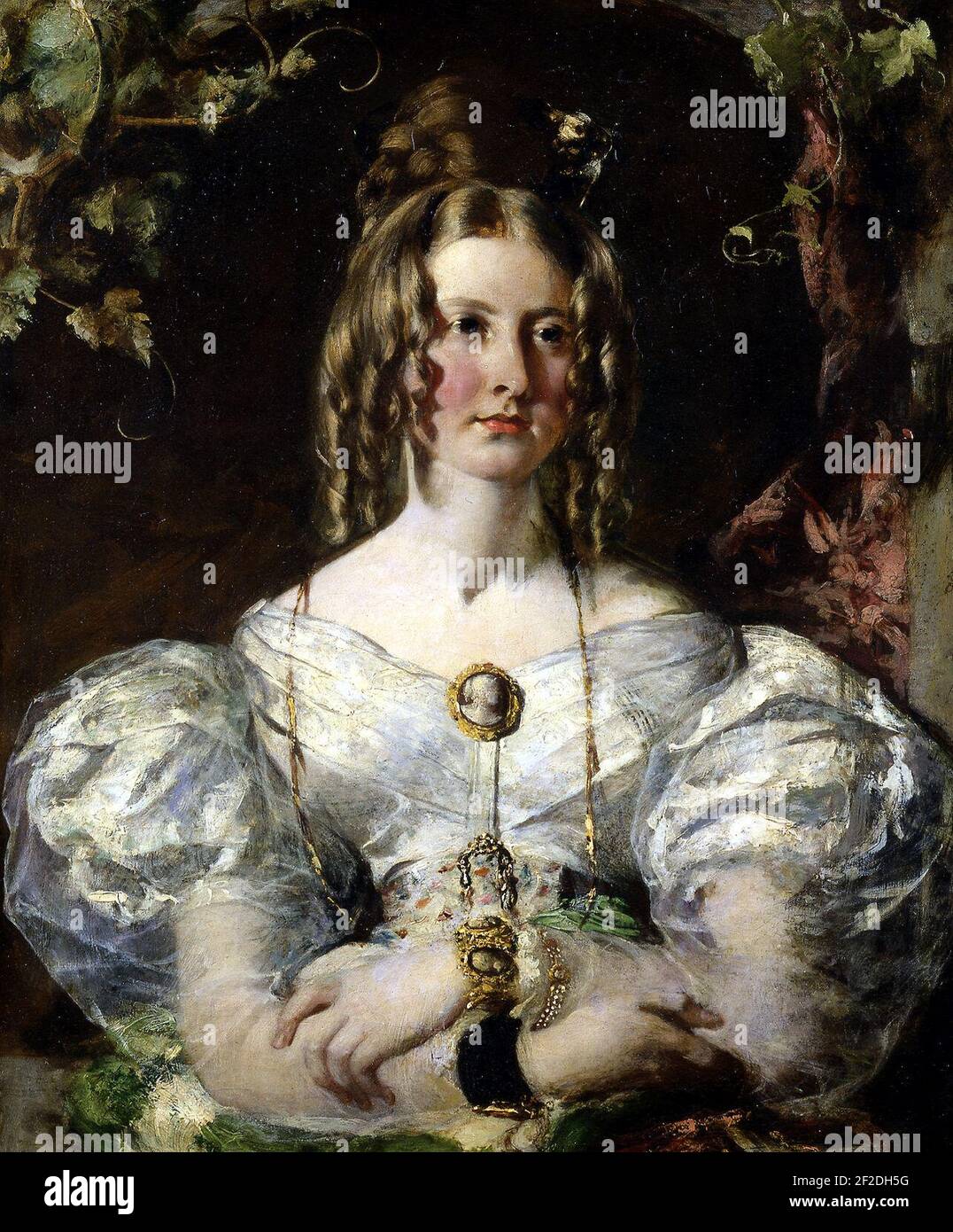 Portrait of Miss Elizabeth Potts by William Etty YORAG 1311 Stock Photo ...