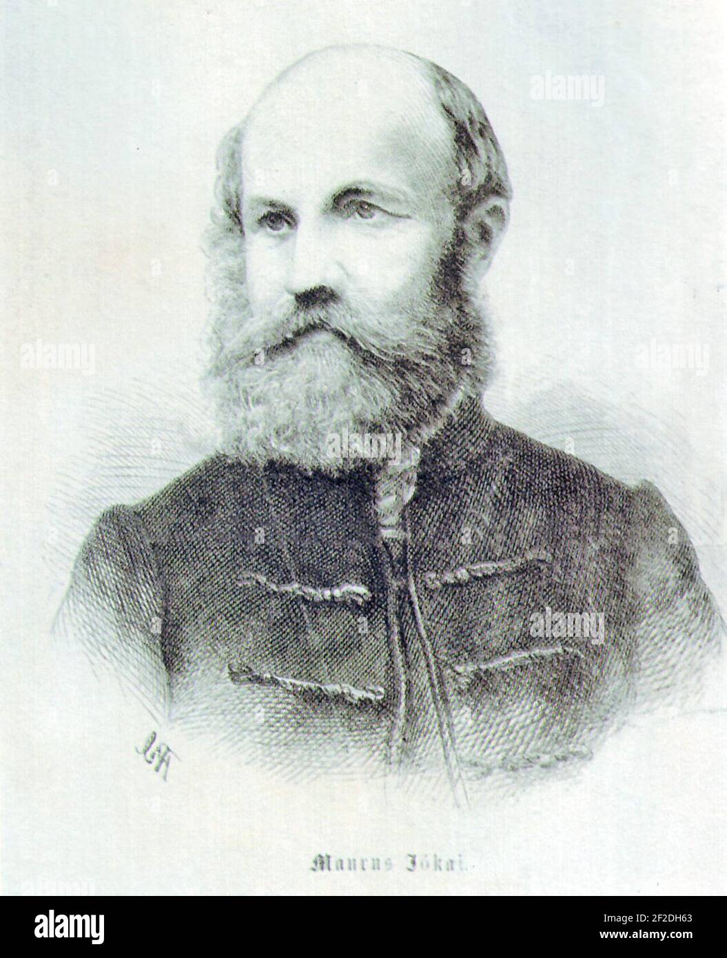 Portrait of Mór Jókai 1869-70 Stock Photo - Alamy