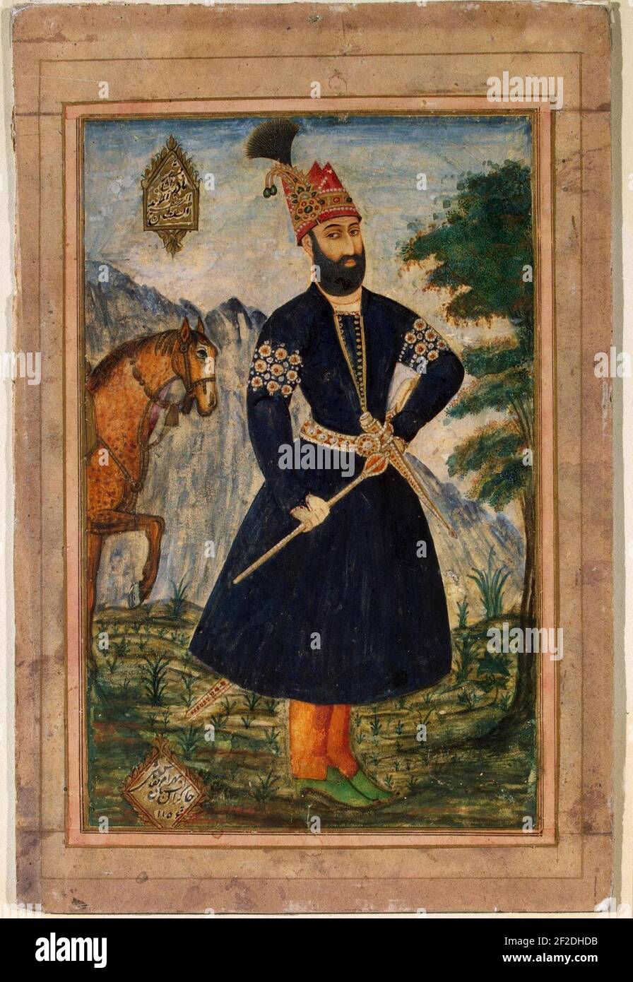 Portrait of Nadir Shah Stock Photo - Alamy