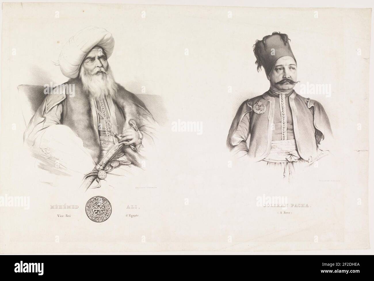 Portrait of Muhammad Ali, viceroy of Egypt, and Suleiman Pasha, by ...