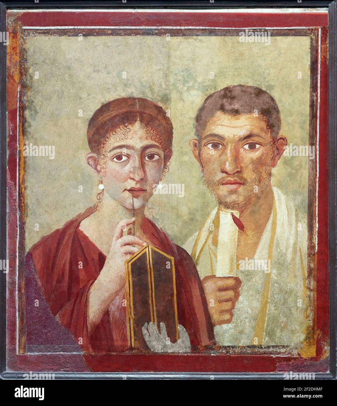 Portrait of Paquius Proculo restored Stock Photo - Alamy