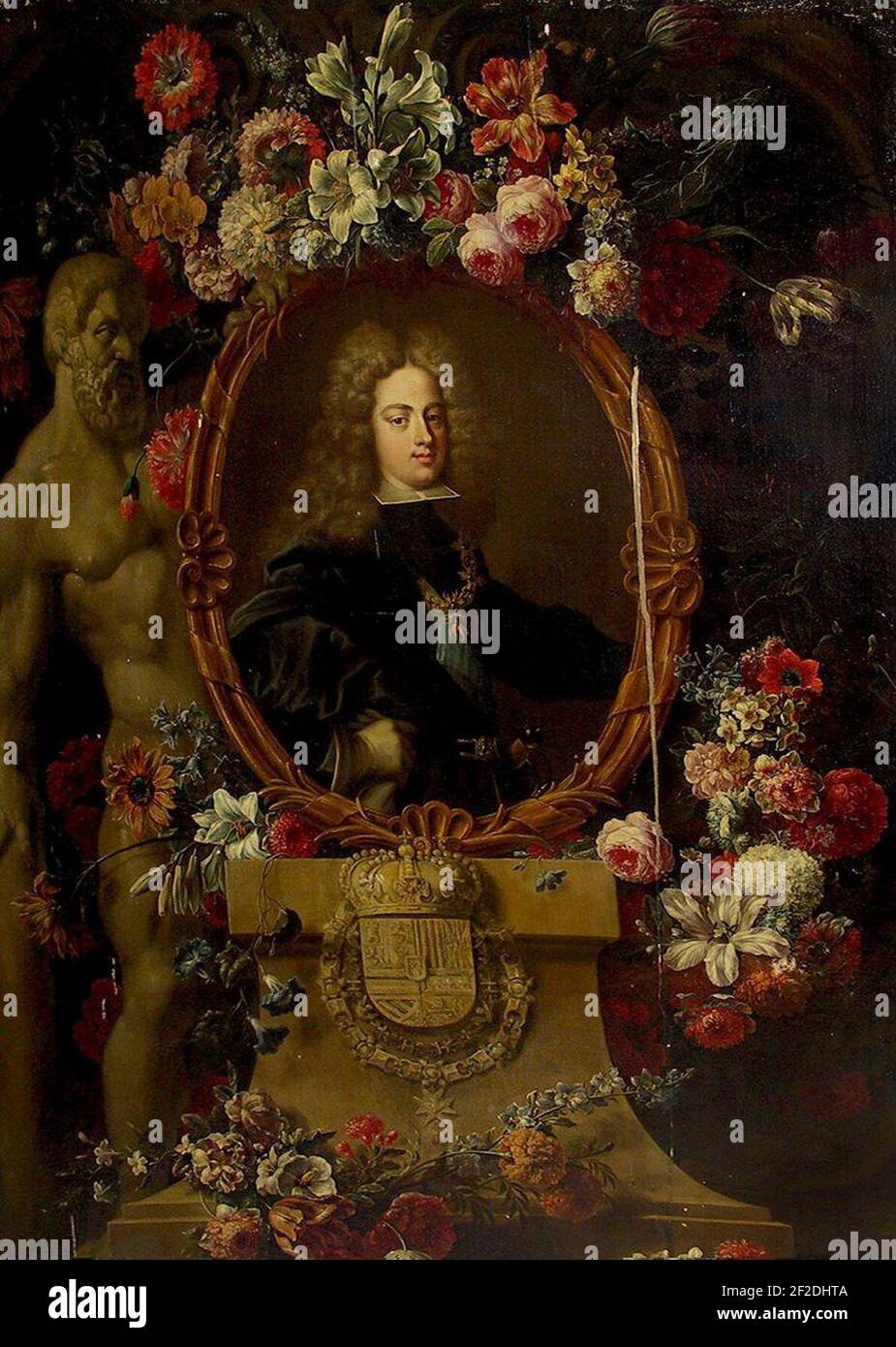 Portrait of Philip V in a Flowered Frame Stock Photo - Alamy