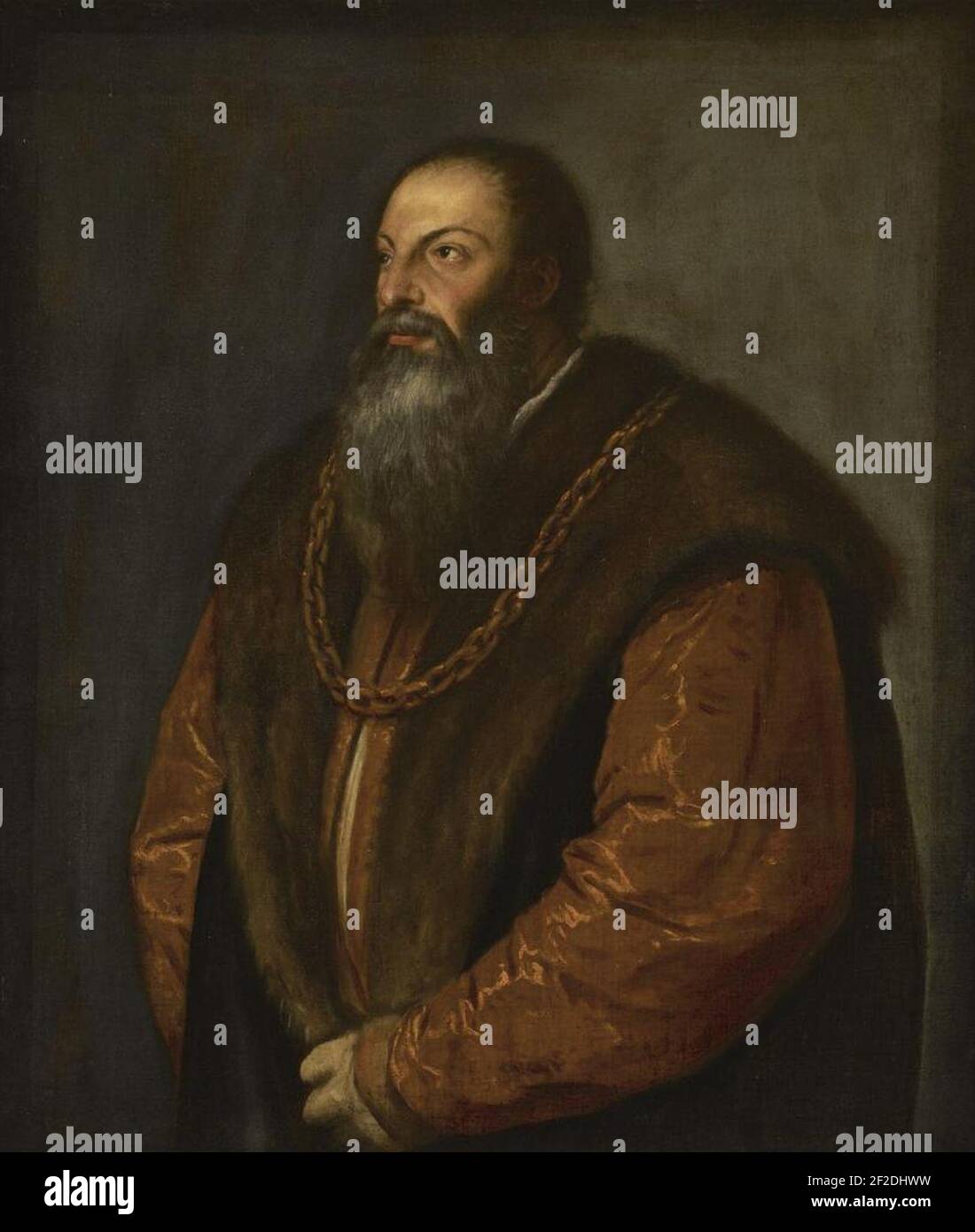 Portrait of Pietro Aretino by Titian Stock Photo - Alamy