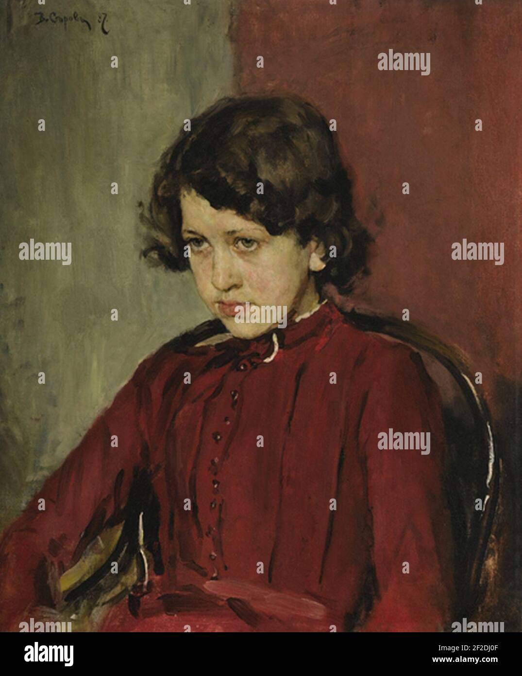 Portrait of Praskovya Mamontova by V. Serov Stock Photo - Alamy