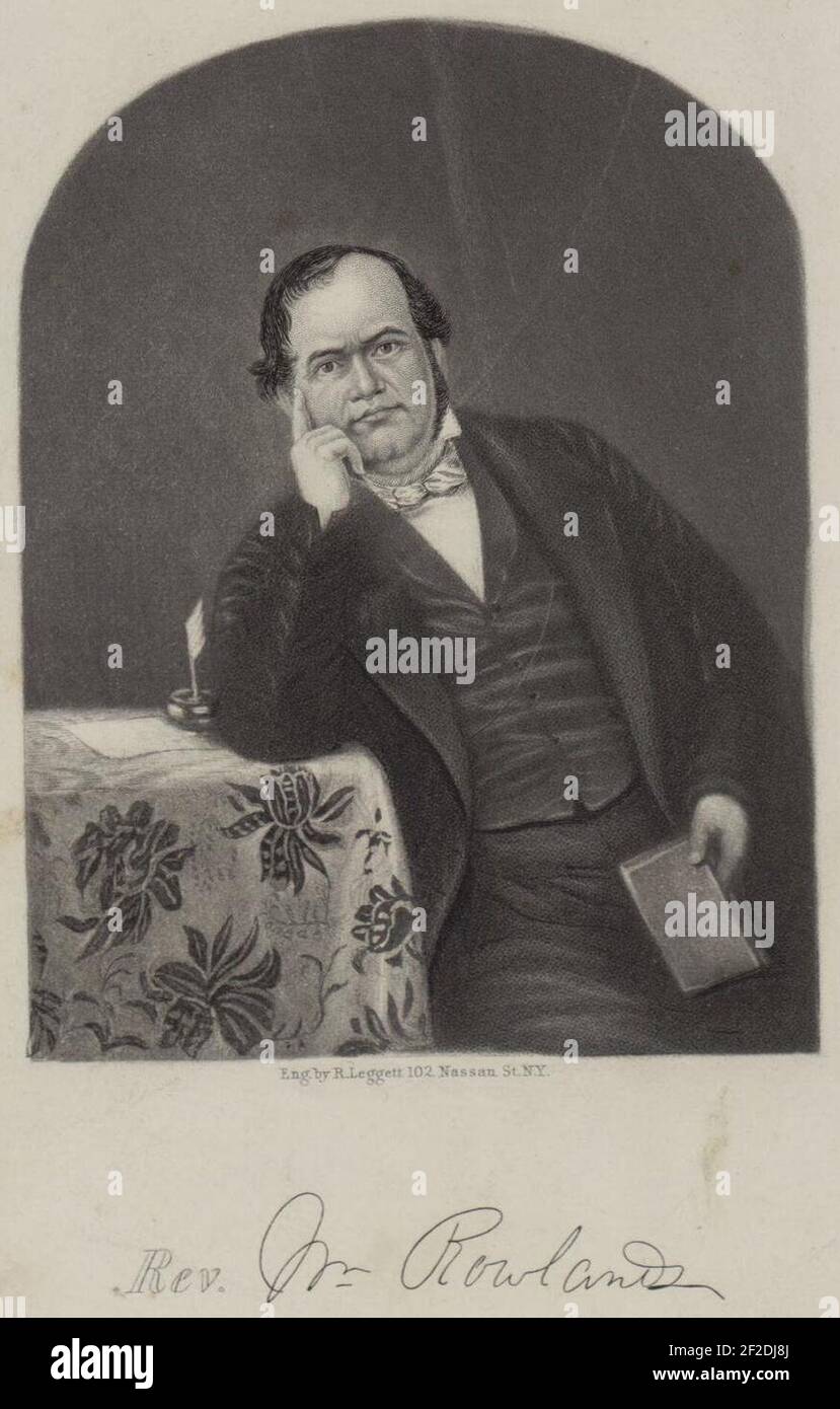 Portrait of Rev. Wm. Rowlands (4670188 Stock Photo - Alamy