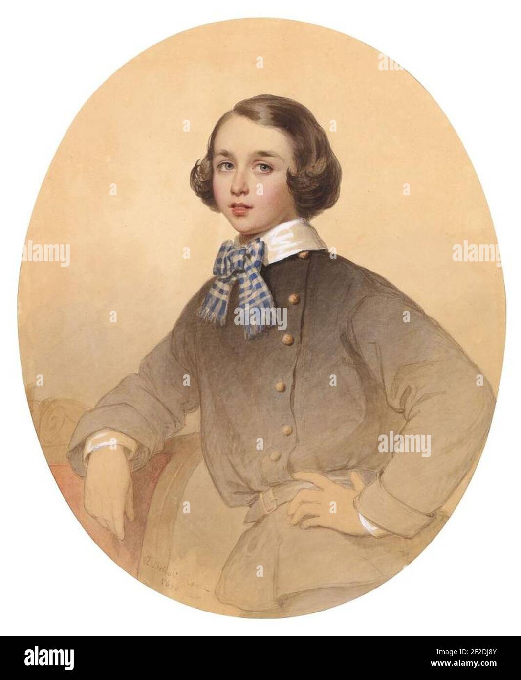 Portrait of Richard Amos Andrei Franzowitsch Belloli (1856 Stock Photo ...