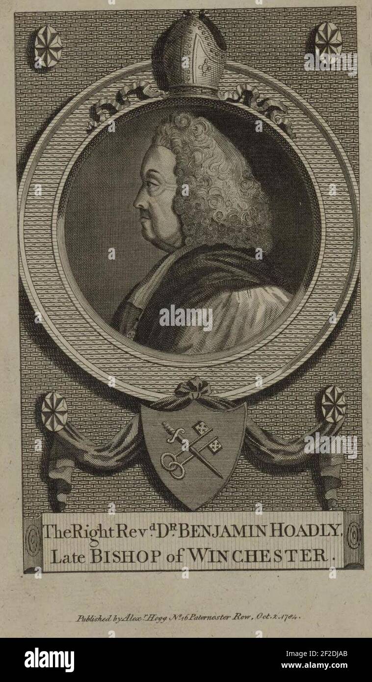 Portrait of right Revd. Dr. Benjamin Hoadly, late Bishop of Winchester ...