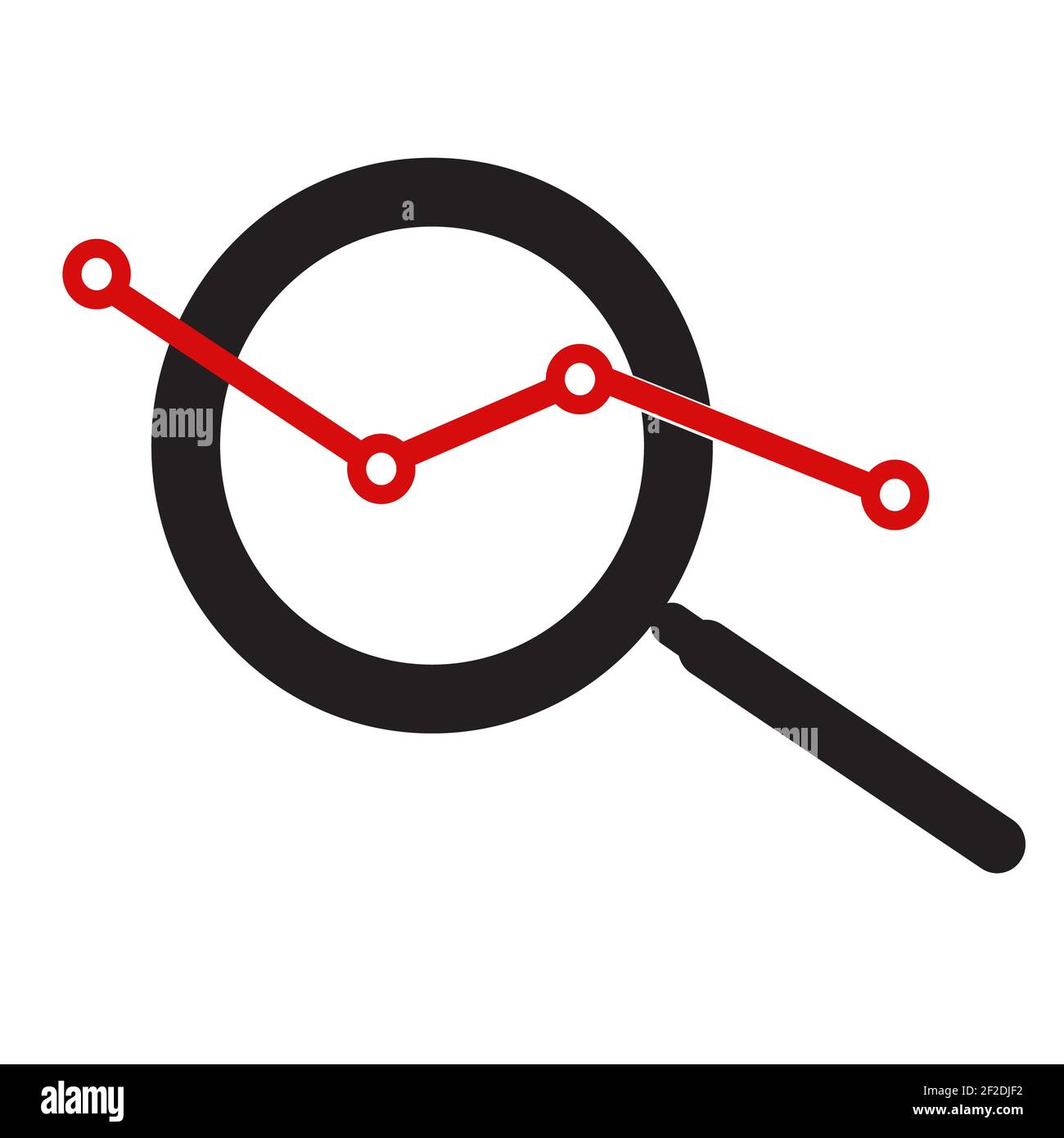 analysis icon on white background. flat style. market research sign ...
