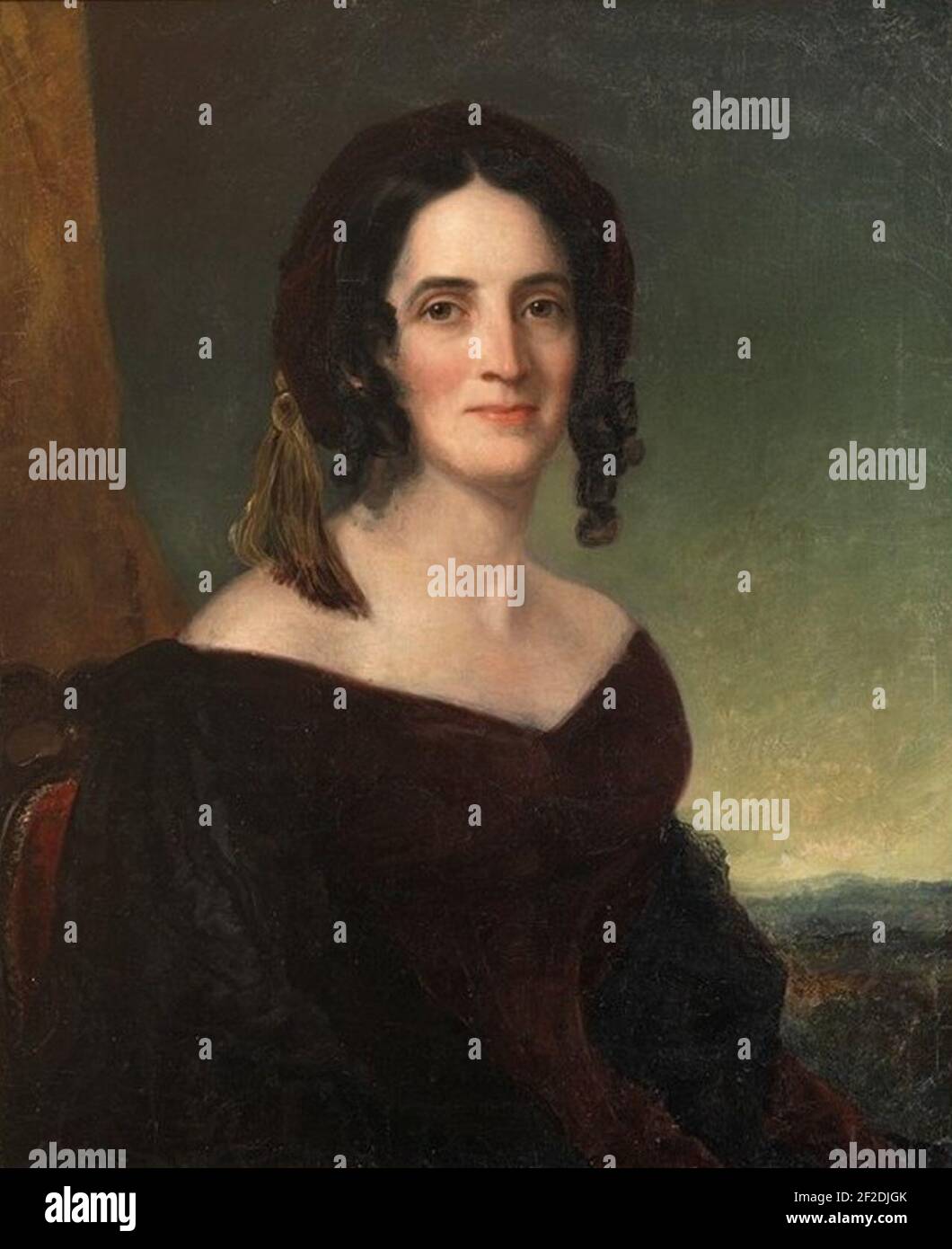 Portrait of Sarah Polk by George Peter Alexander Healy Stock Photo - Alamy