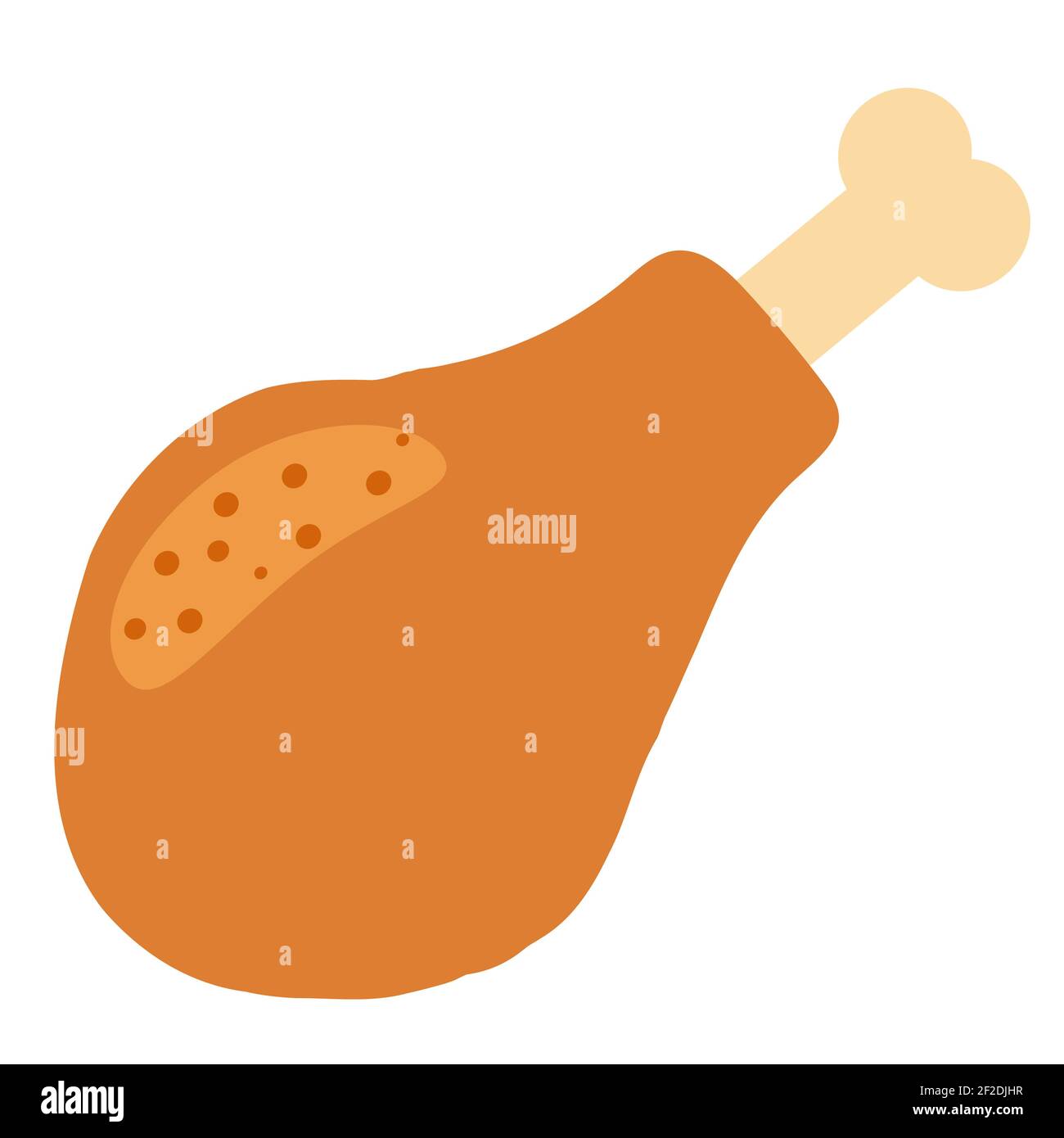 chicken leg icon on white background. meat sign. flat style. chicken ...