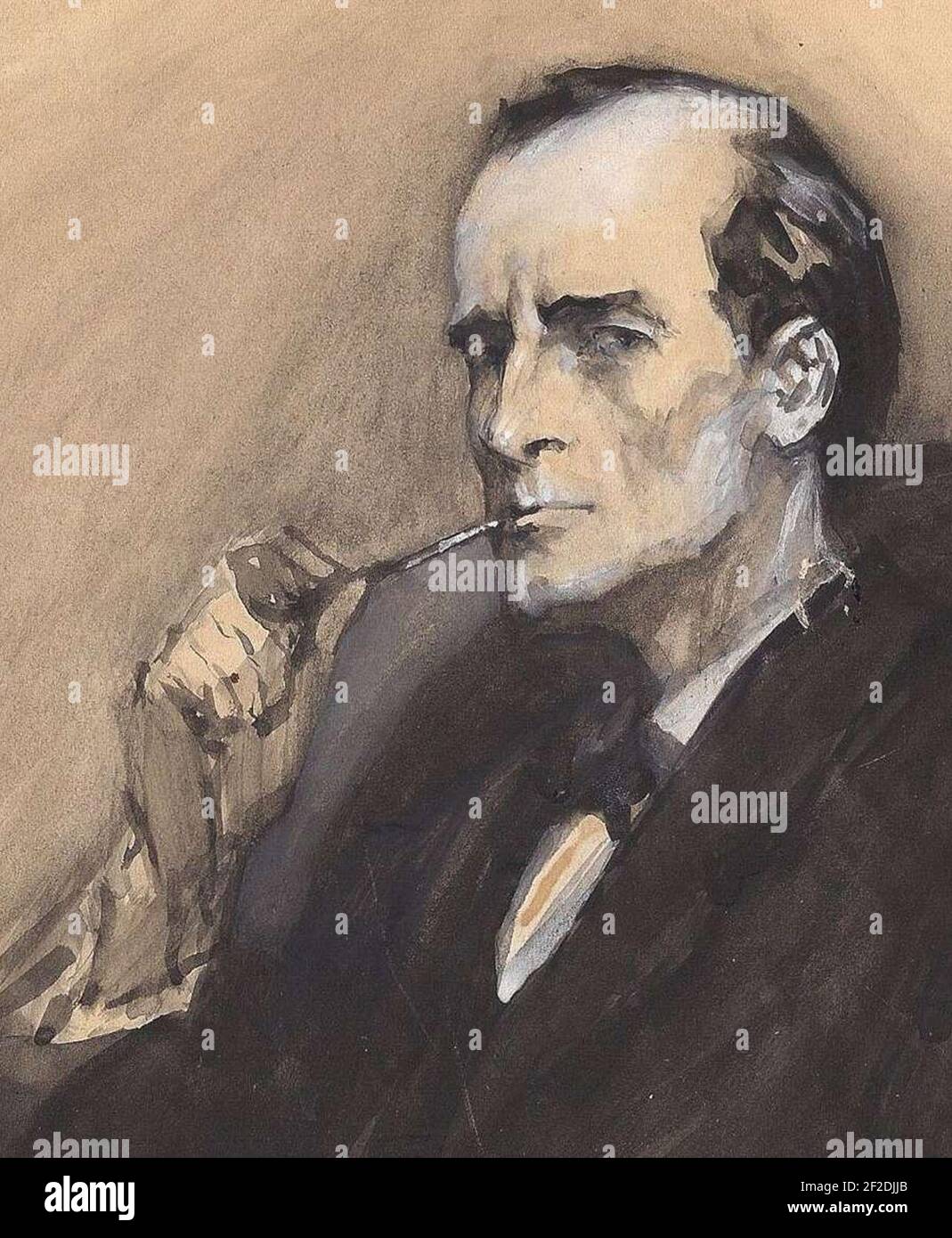 Portrait of Sherlock Holmes by Sidney Paget-Cropped Stock Photo - Alamy