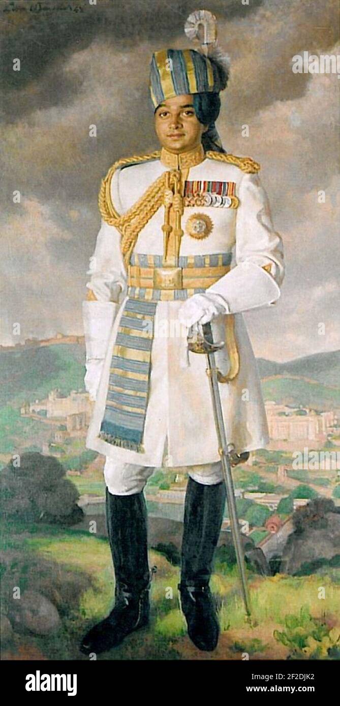 Portrait of Sawai Man Singh II Stock Photo - Alamy