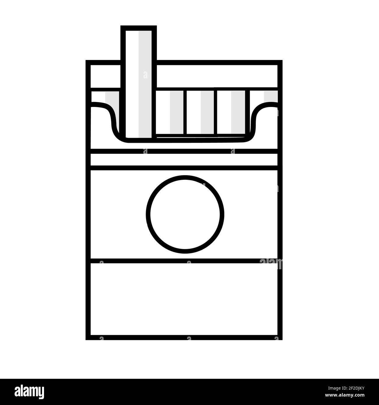 cigarette box line icon on white background. flat style. cigarette sign ...