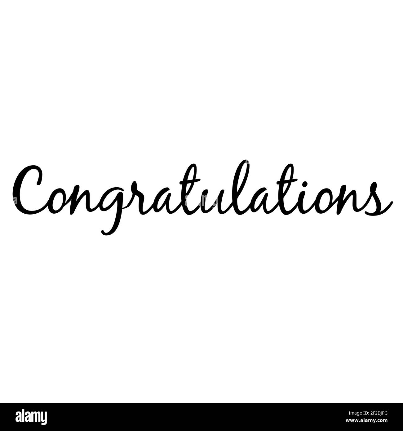 Congratulations Calligraphic Lettering. Calligraphic typography Stock ...