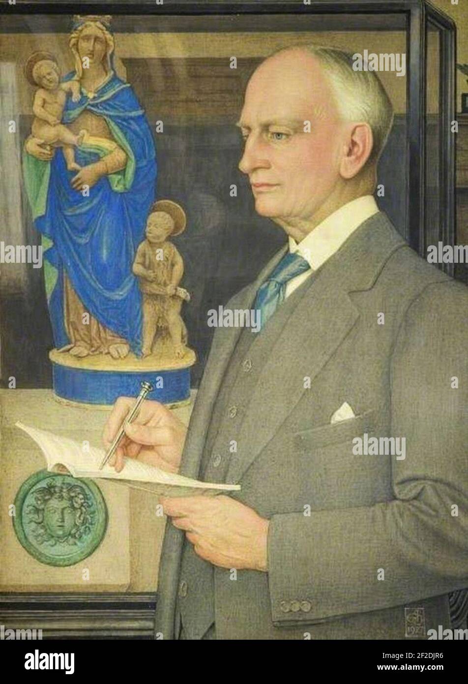 Portrait of Sir Whitworth Wallis by Joseph Edward Southall, 1927 Stock ...