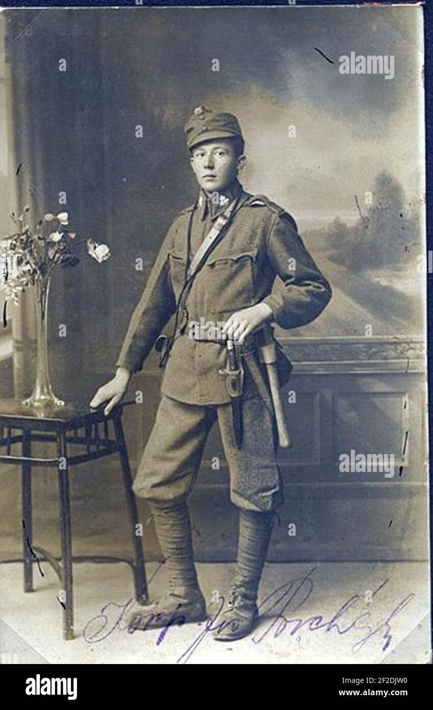 Portrait of soldier Josef Procházka Stock Photo - Alamy