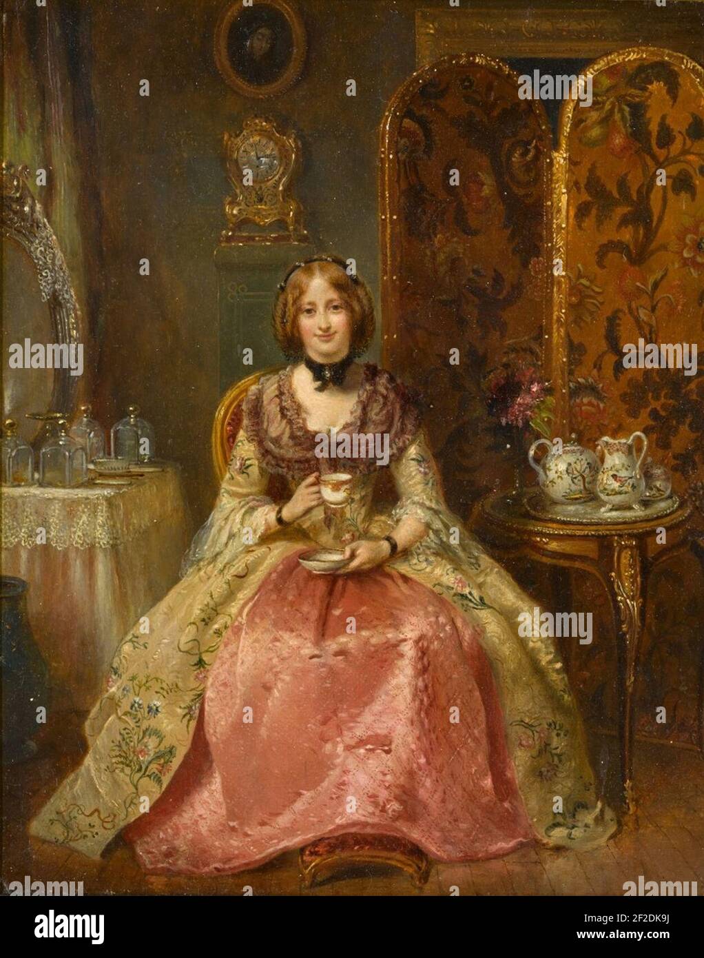 Portrait of the Lady Dorothy Nevill in Her Boudoir Stock Photo - Alamy