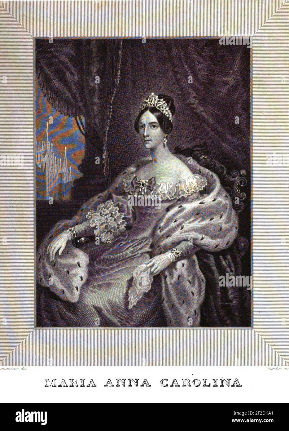 Portrait of the Empress Maria Anna in her coronation as queen of ...