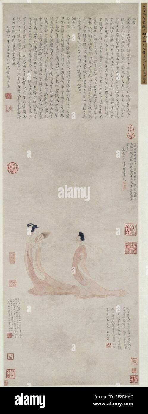Portrait of the Goddess and the Lady of the Xiang, Wen Zhengming Stock ...