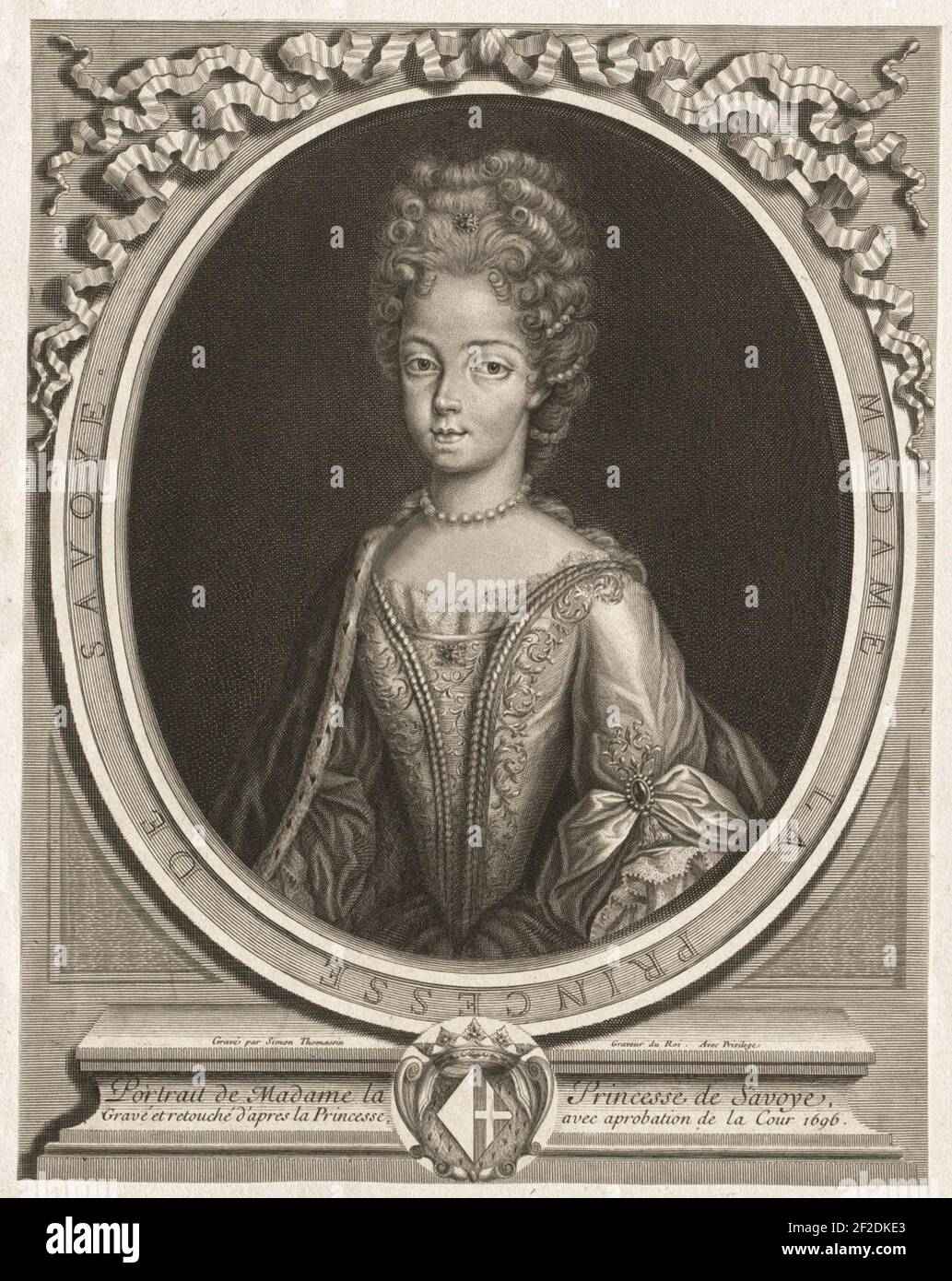 Portrait of The Princess of Savoy at the time of her arrival at ...
