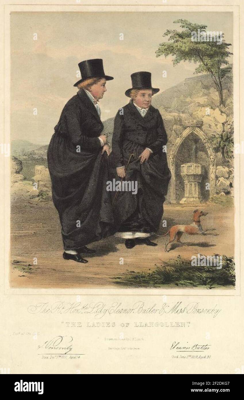 Portrait of The Rt. Honble. Lady Eleanor Butler & Miss Ponsonby 'The ...