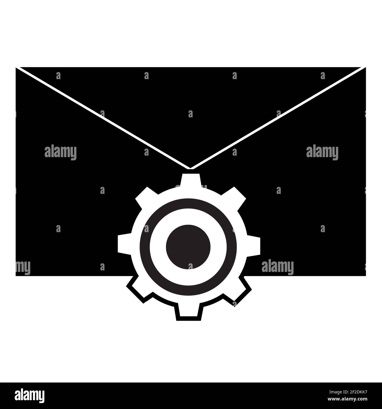 message setting icon on white background. inbox option sign. flat style ...