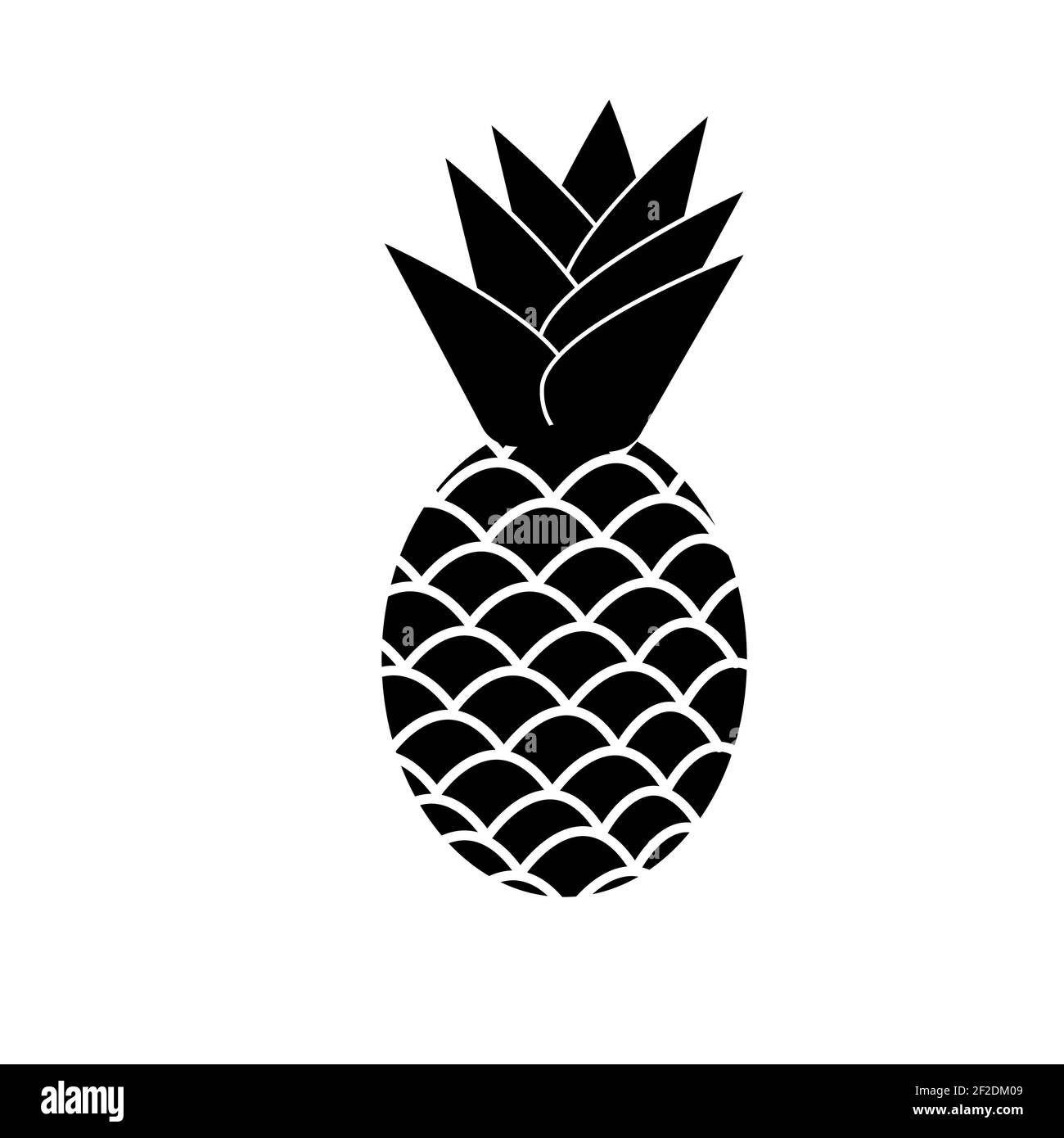 pineapple icon on white background. black pineapple sign. flat style ...