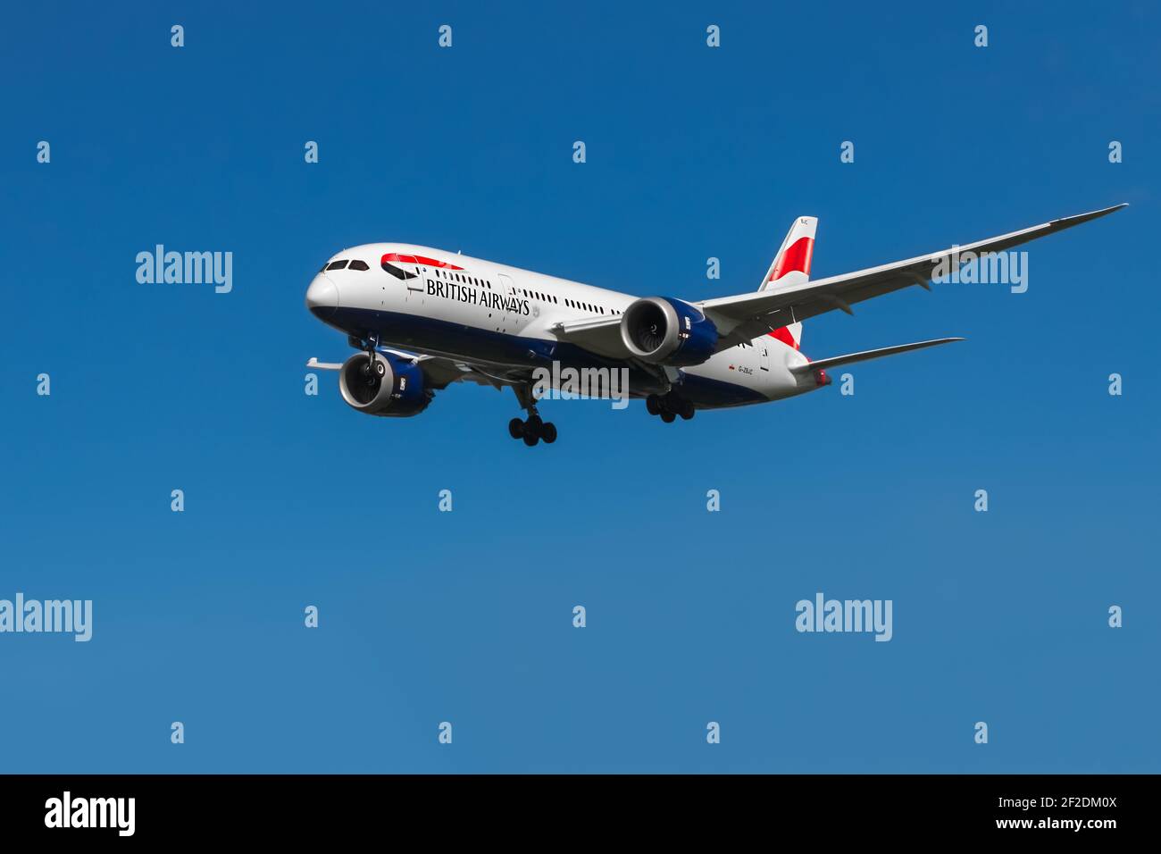 UK, London - May 2020: British Airways Boeing 787 Dreamliner viewed ...
