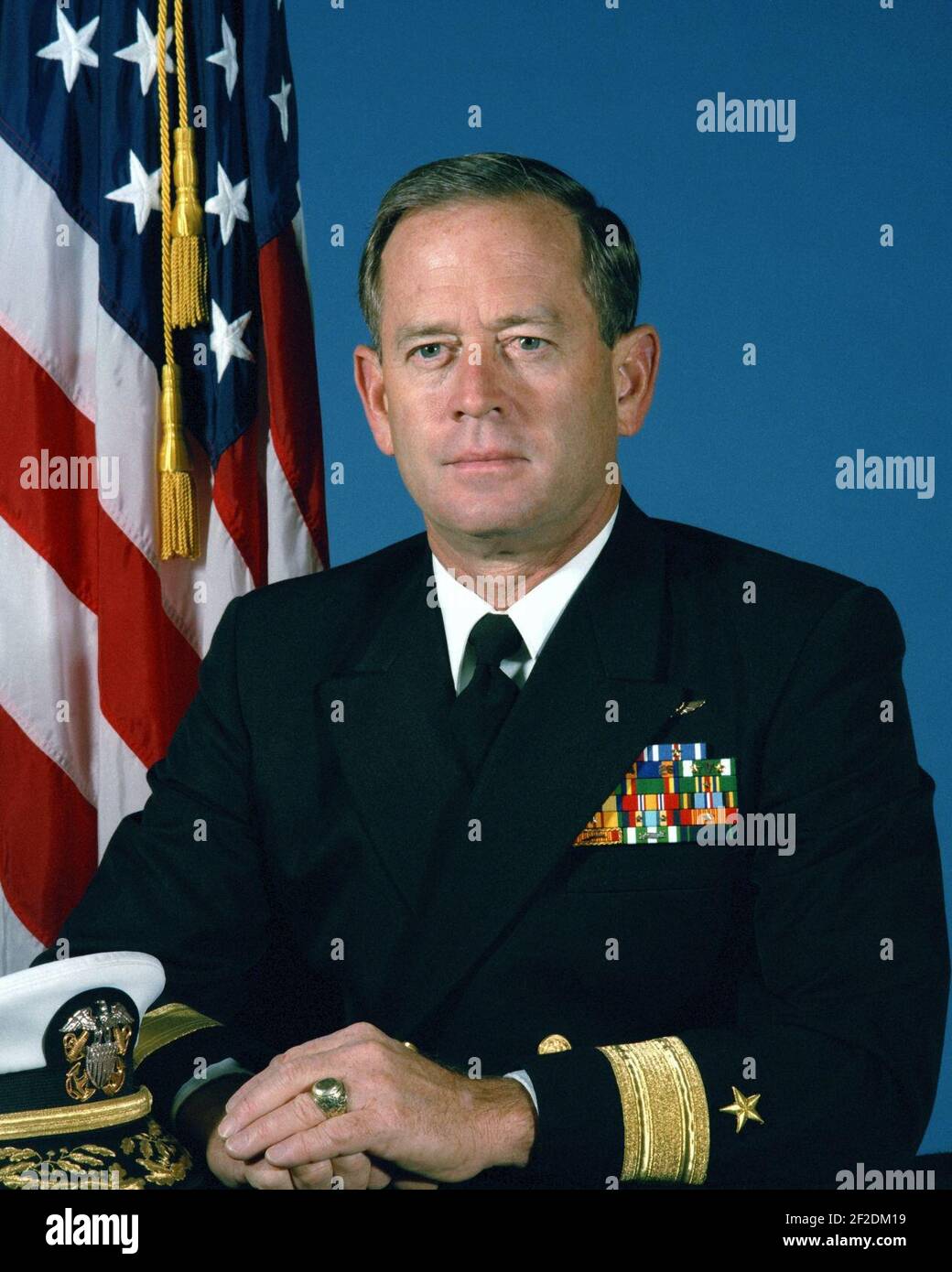 Portrait of US Navy Rear Admiral (lower half) Leighton W. Smith Stock ...