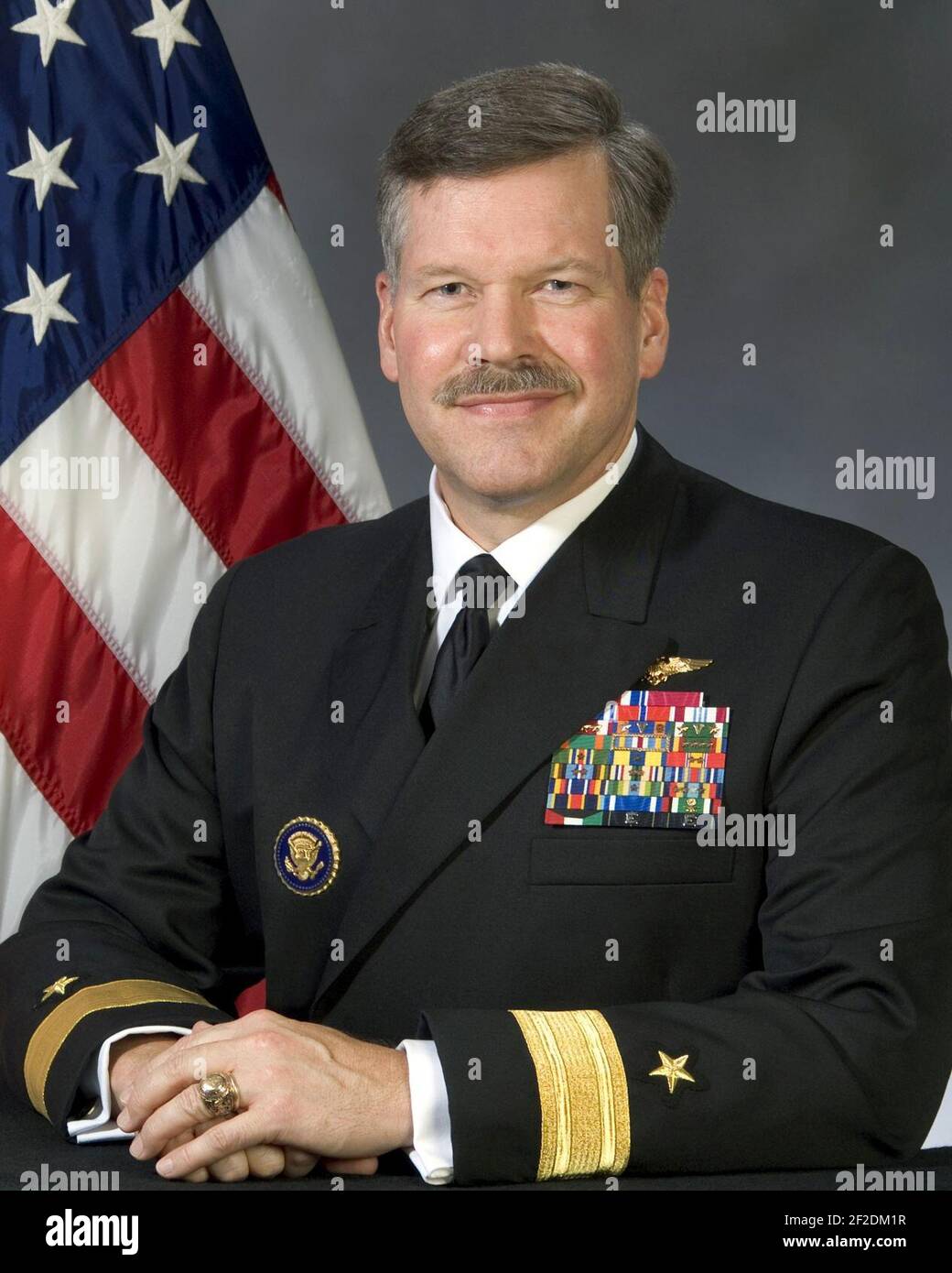 Portrait of US Navy Rear Admiral (lower half) Mark I. Fox Stock Photo ...