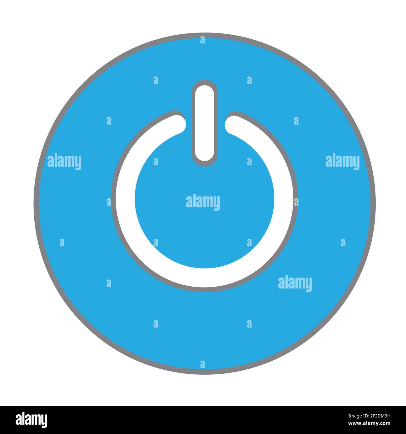 power button icon on white background. push button power sign. flat ...