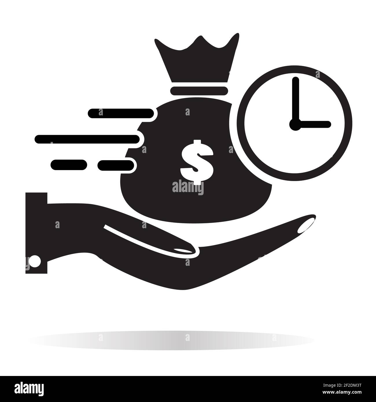 quick and easy loan icon on white background. flat style. fast money ...