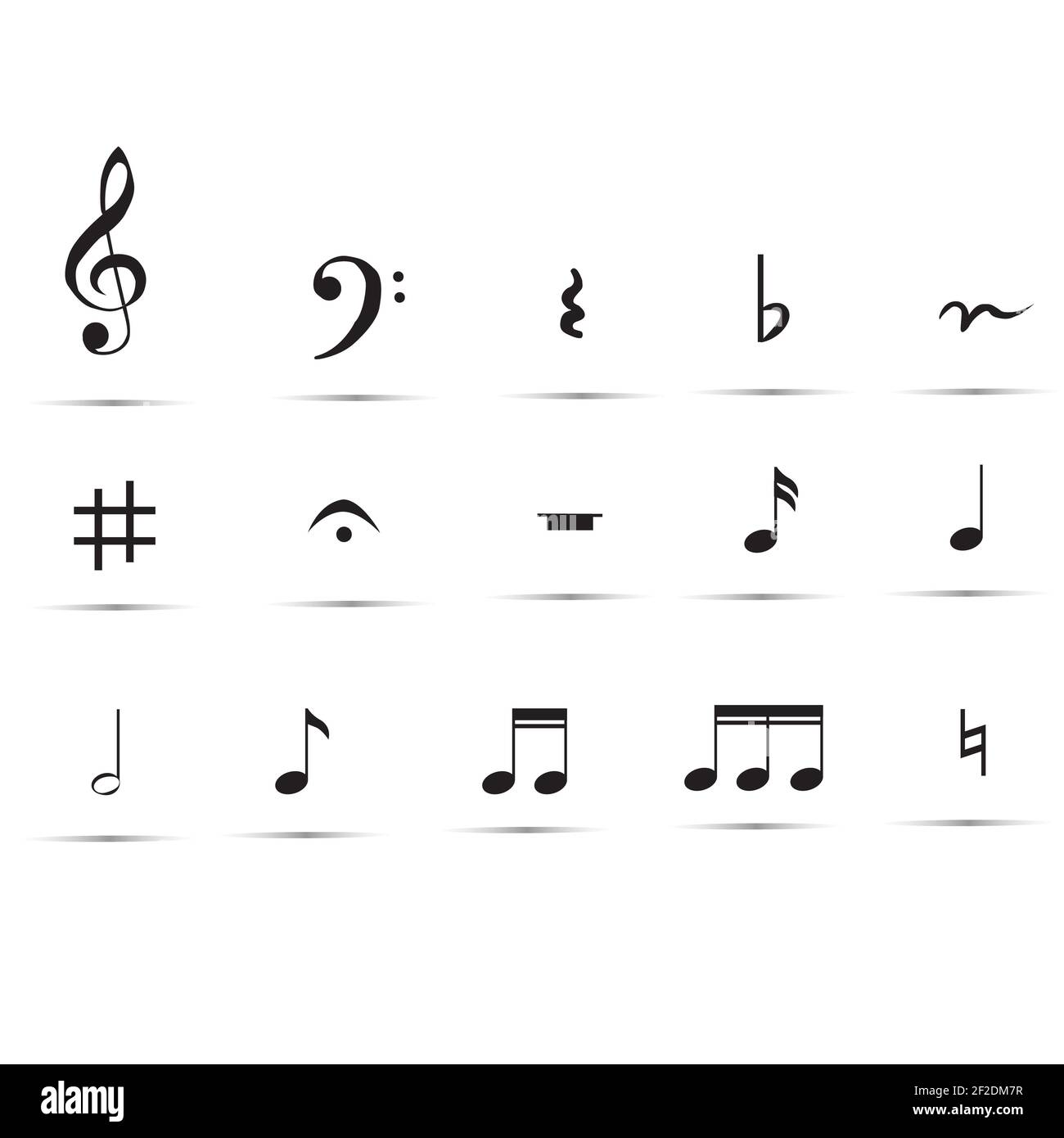 Set Of Musical Notes And Symbols Set Of Music Notes On White set-of-musical-notes-and-symbols-set-of-music-notes-on-white
