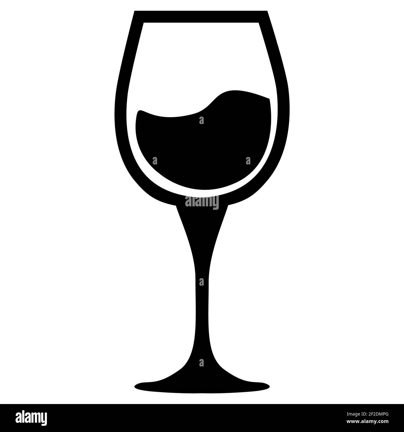 wine icon on white background. wine glass sign. flat style Stock Photo ...