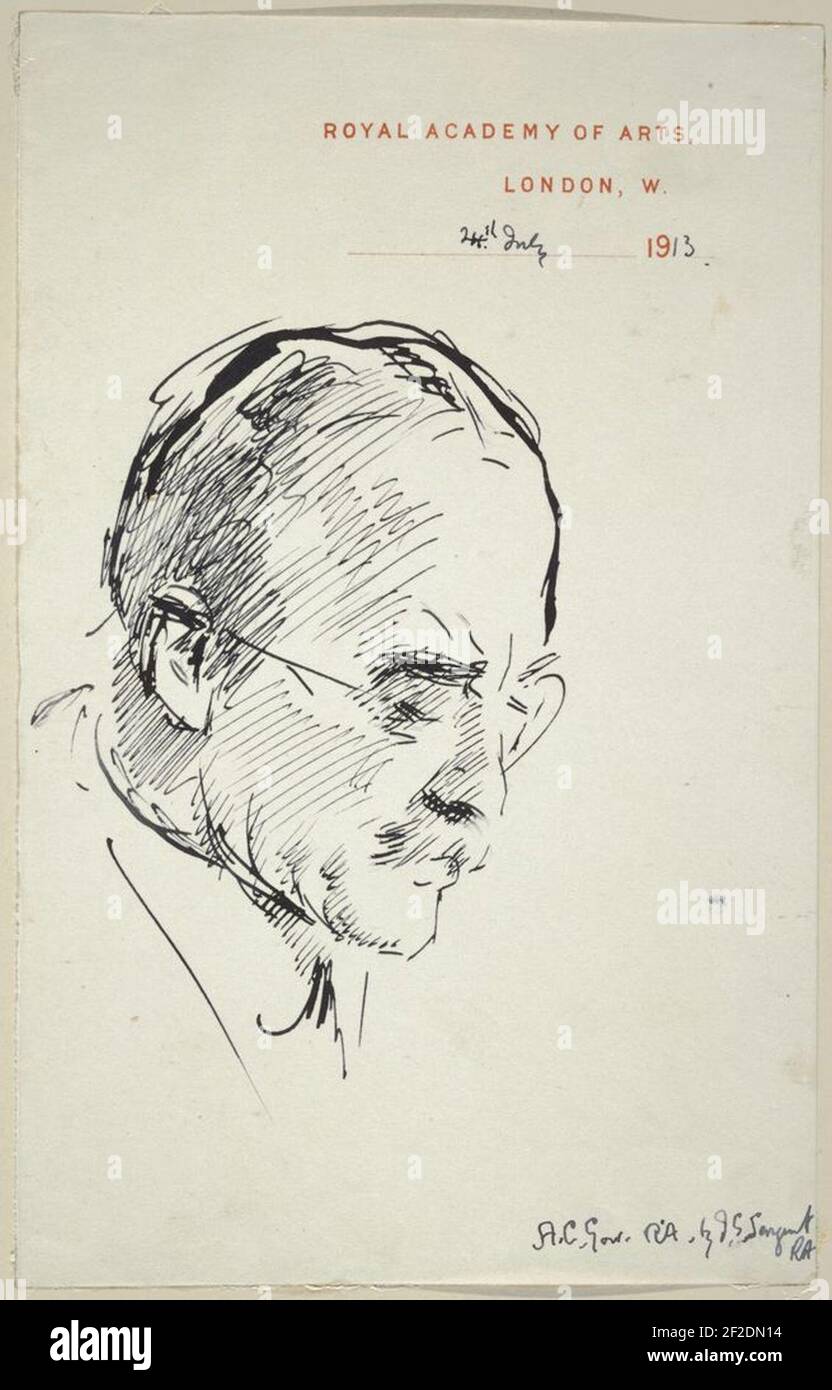 Portrait Sketch of Andrew Carrick Gow Stock Photo - Alamy