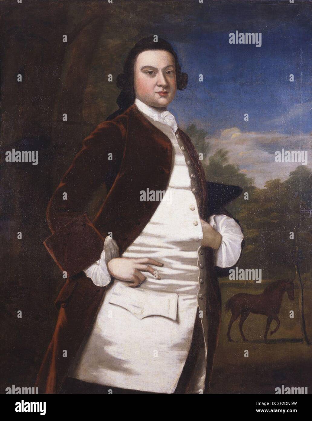 Portrait, William Byrd III, John Hesselius Stock Photo - Alamy