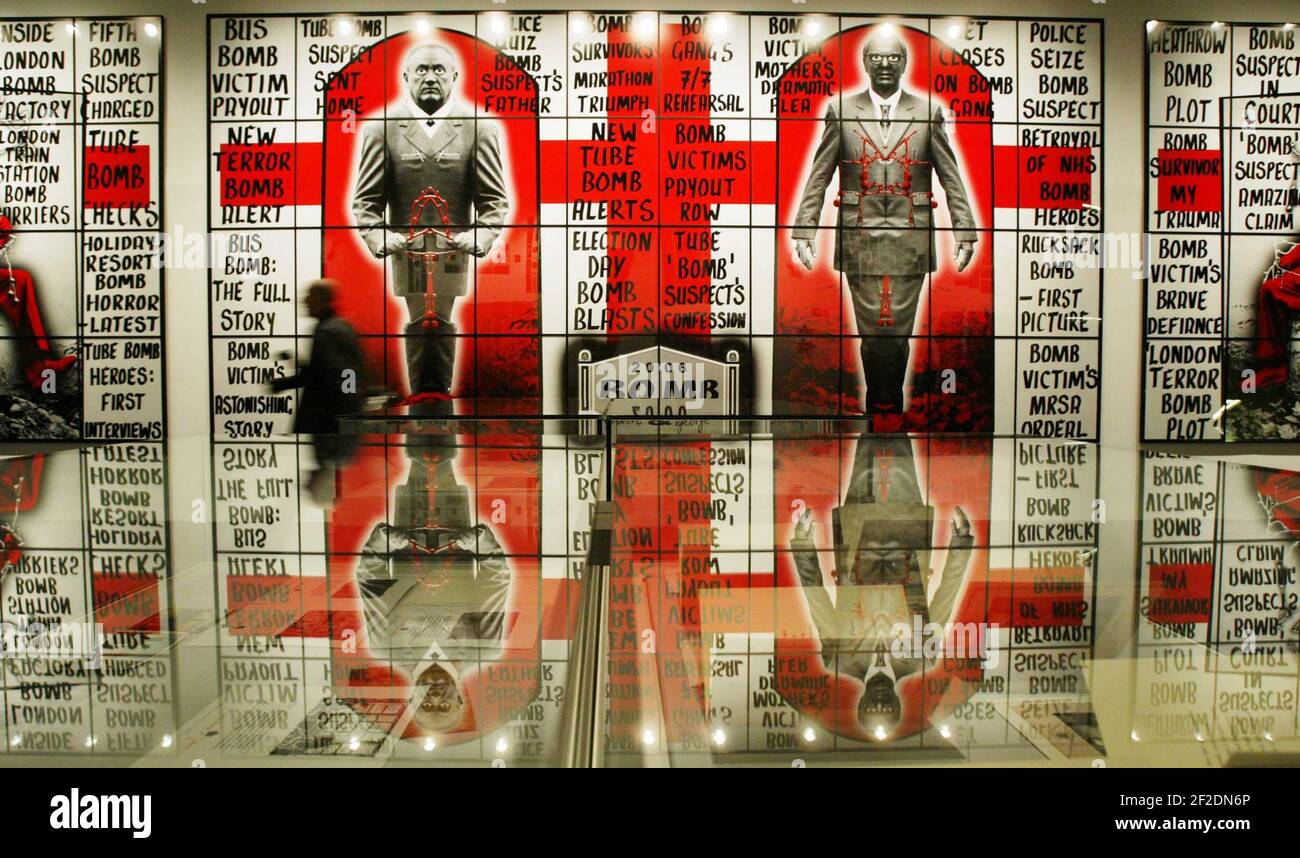 Artists Gilbert and George during the press viewing of their Major ...