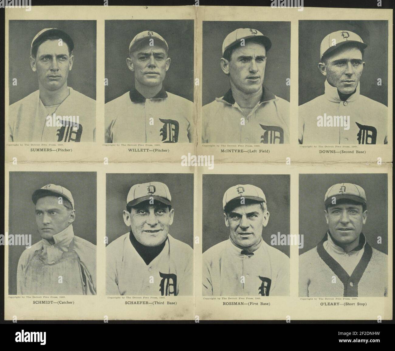 Portraits of Detroit baseball players Stock Photo - Alamy