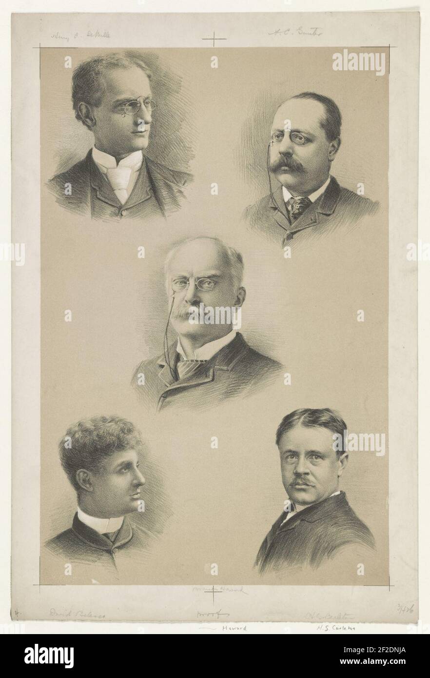 Portraits of five men) - M. Colin Stock Photo - Alamy