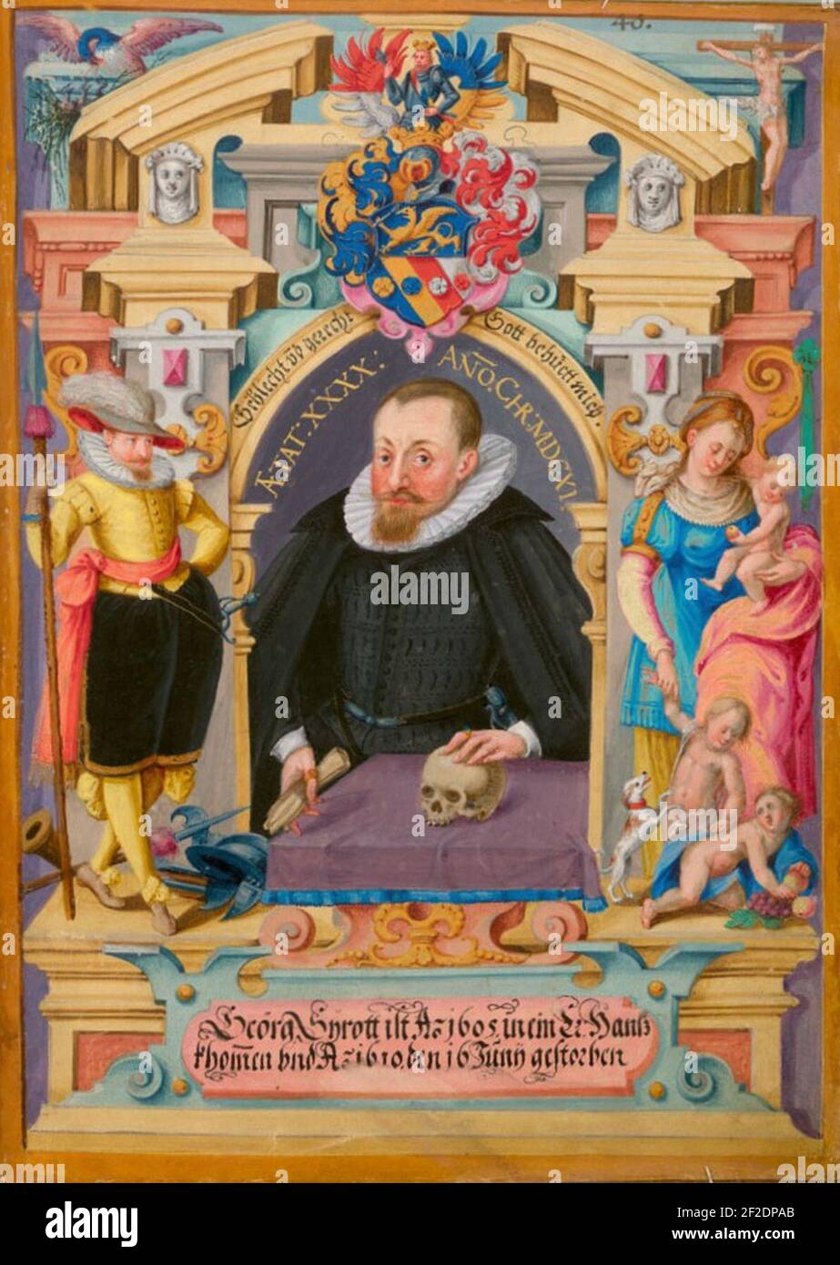 Porträtbuch Hansgericht Regensburg 026r Stock Photo - Alamy