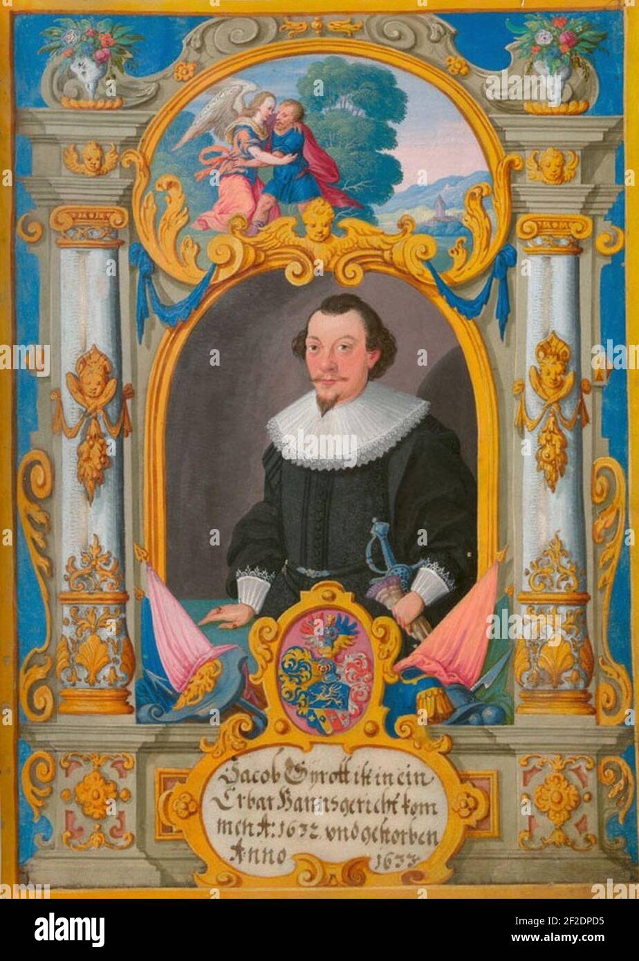 Porträtbuch Hansgericht Regensburg 057r Stock Photo - Alamy