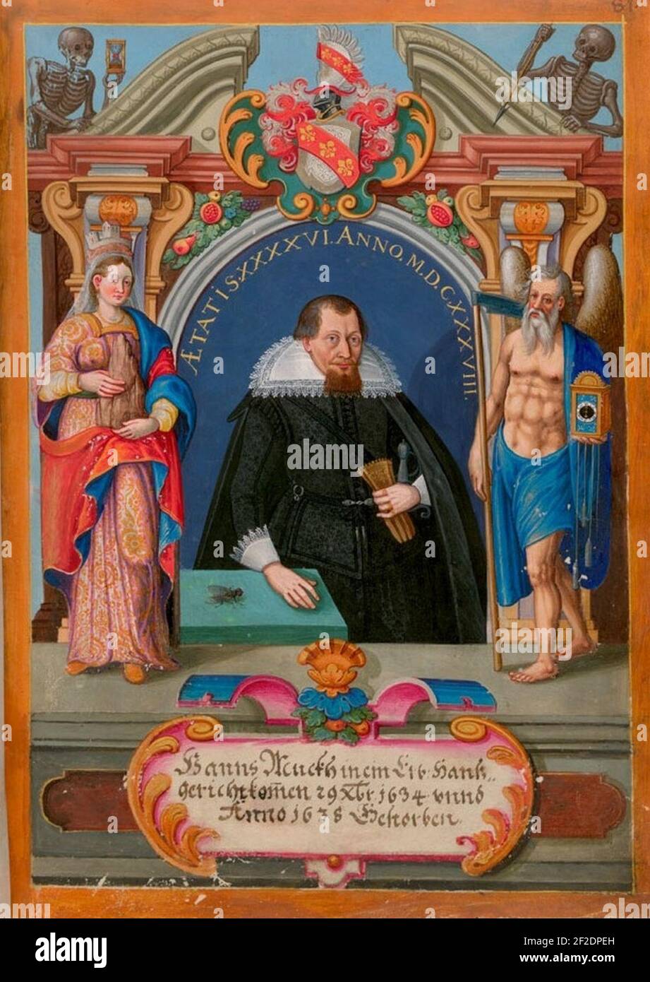 Porträtbuch Hansgericht Regensburg 067r Stock Photo - Alamy