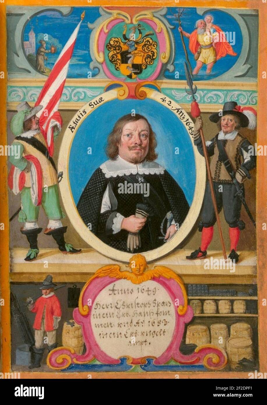 Porträtbuch Hansgericht Regensburg 076r Stock Photo - Alamy