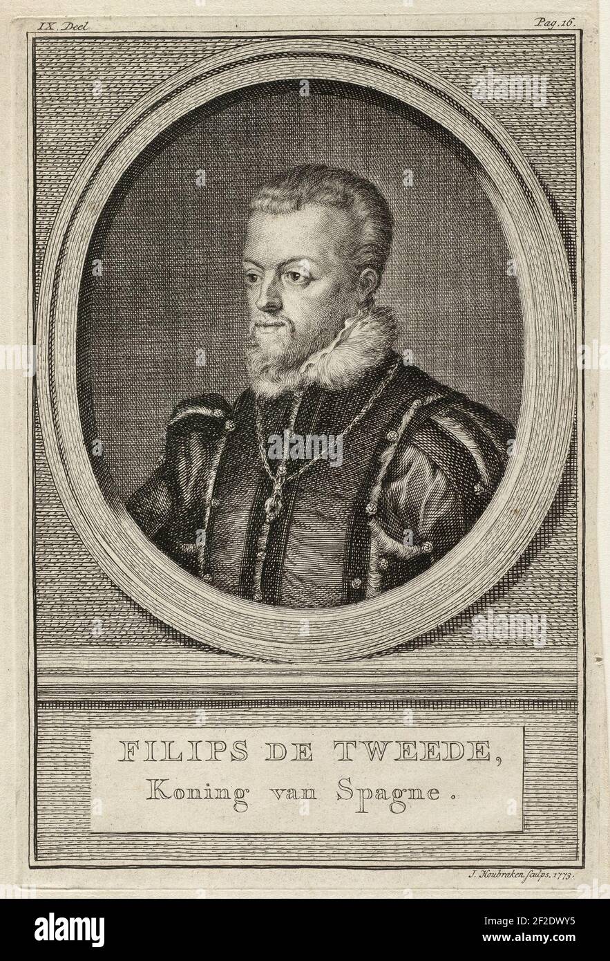 Portret van Filips II, koning van Spanje Filips de Tweede Stock Photo ...