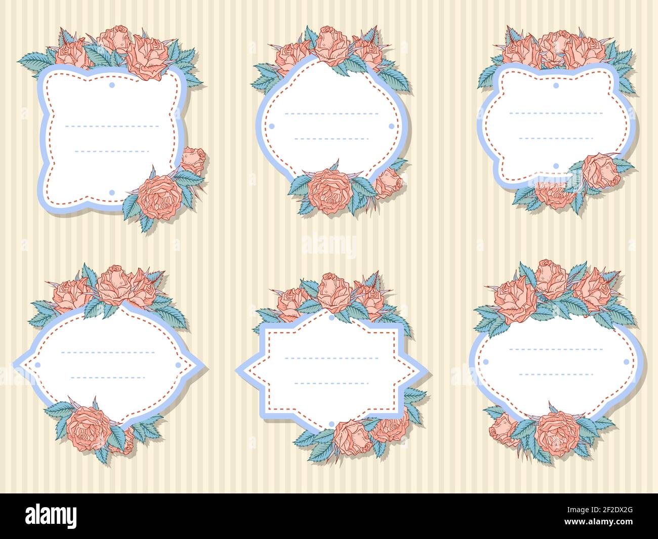 Rose sticker Stock Vector Images - Alamy