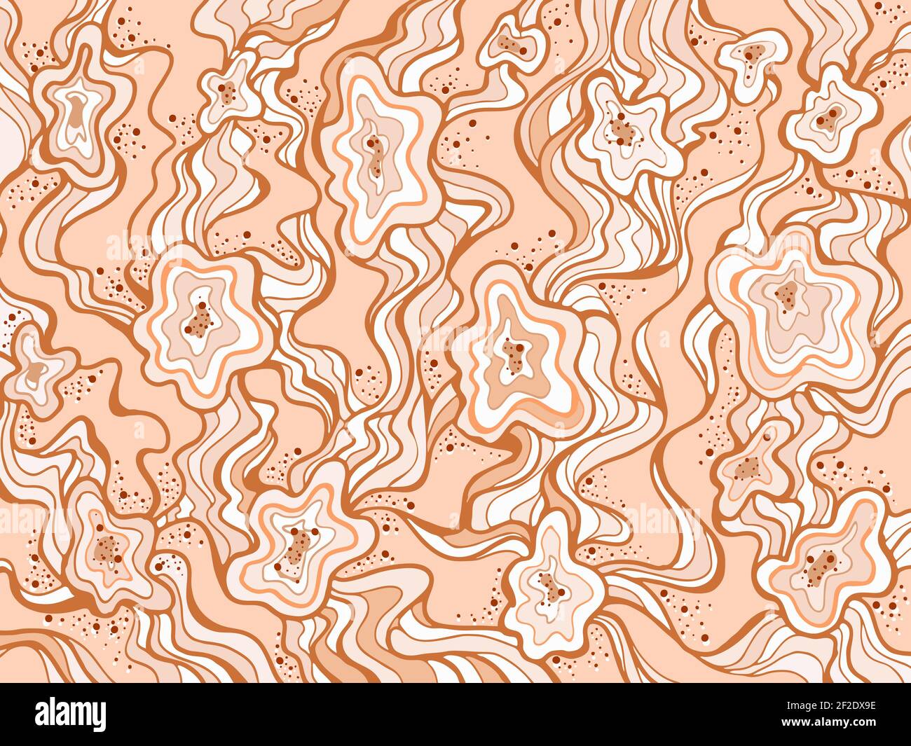 Background with abstract hand drawn pattern. In beige color Stock ...