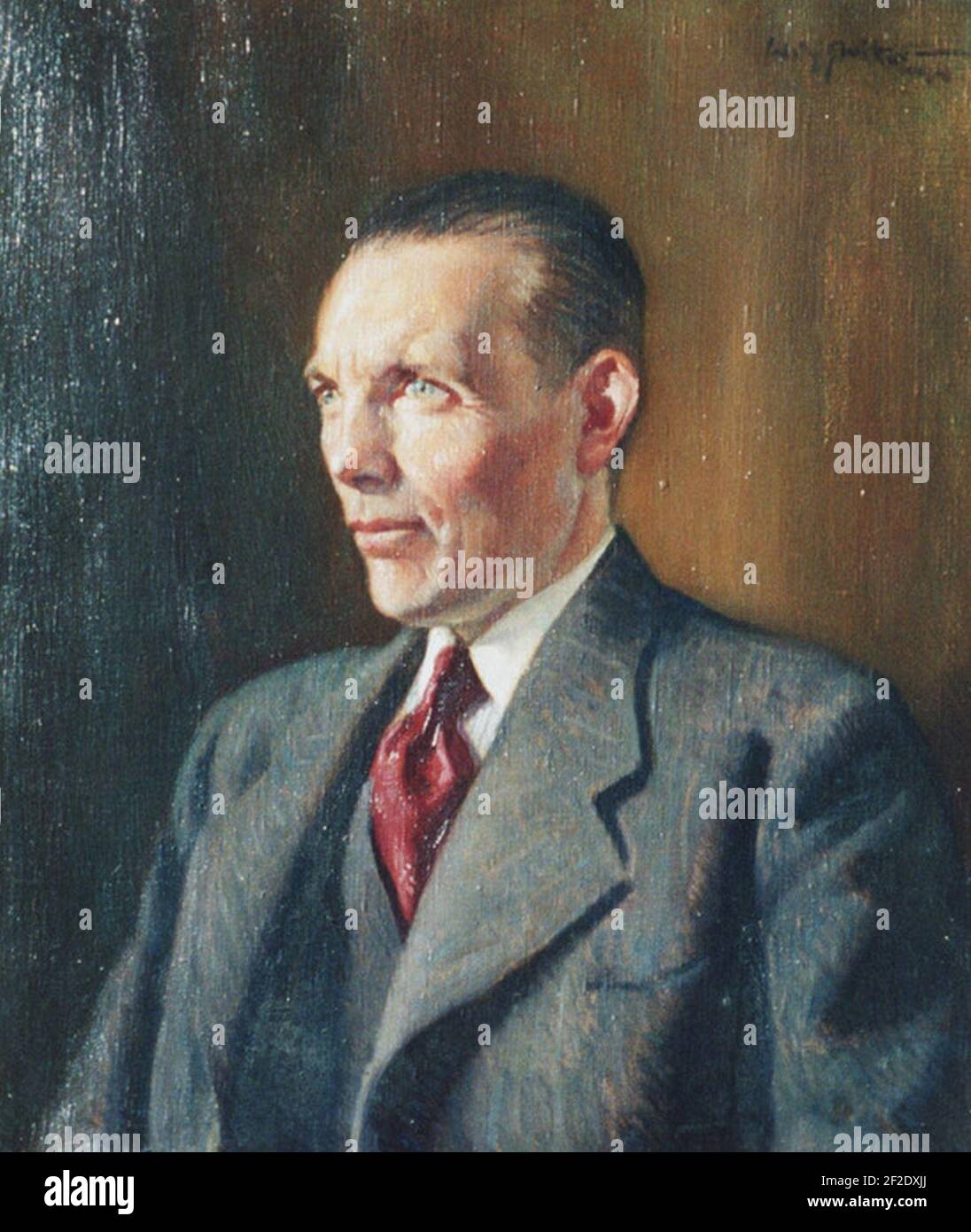 Portret van Jan Bouwman (1899-1977 Stock Photo - Alamy