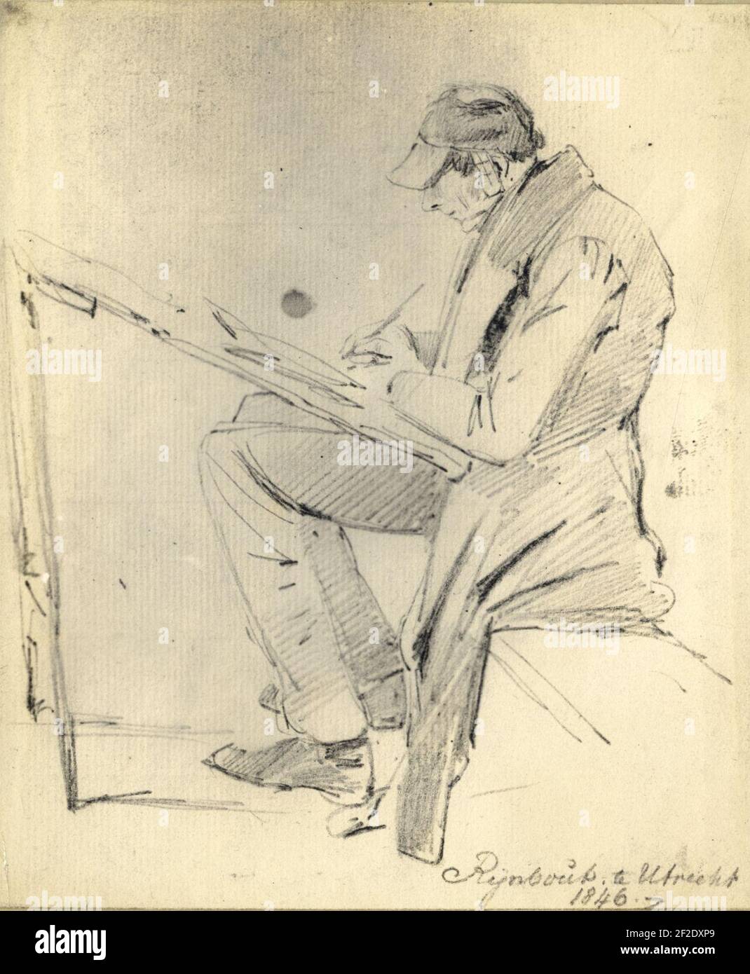 Portret van Joannes Rijnbout (1846) door Pieter van Loon Stock Photo ...