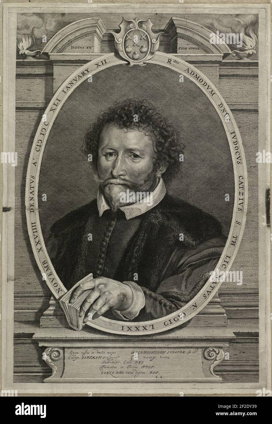 Portret van Judocus Cats Iudocus Catzius, deken van het Kapittel in ...